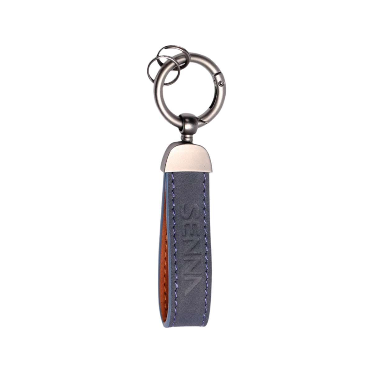 Ayrton Senna F1 Leather & Metal Keychain - Navy – CMC Motorsports®
